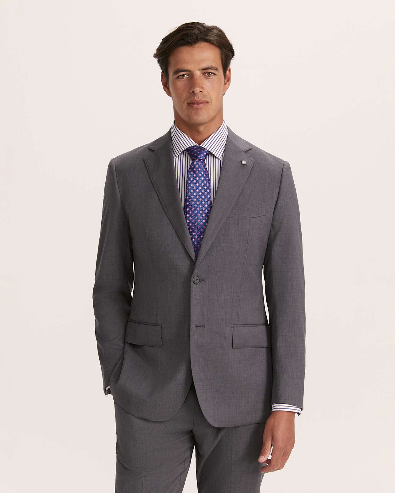 Sorkin Wool Suit Jacket in Grey - SABA