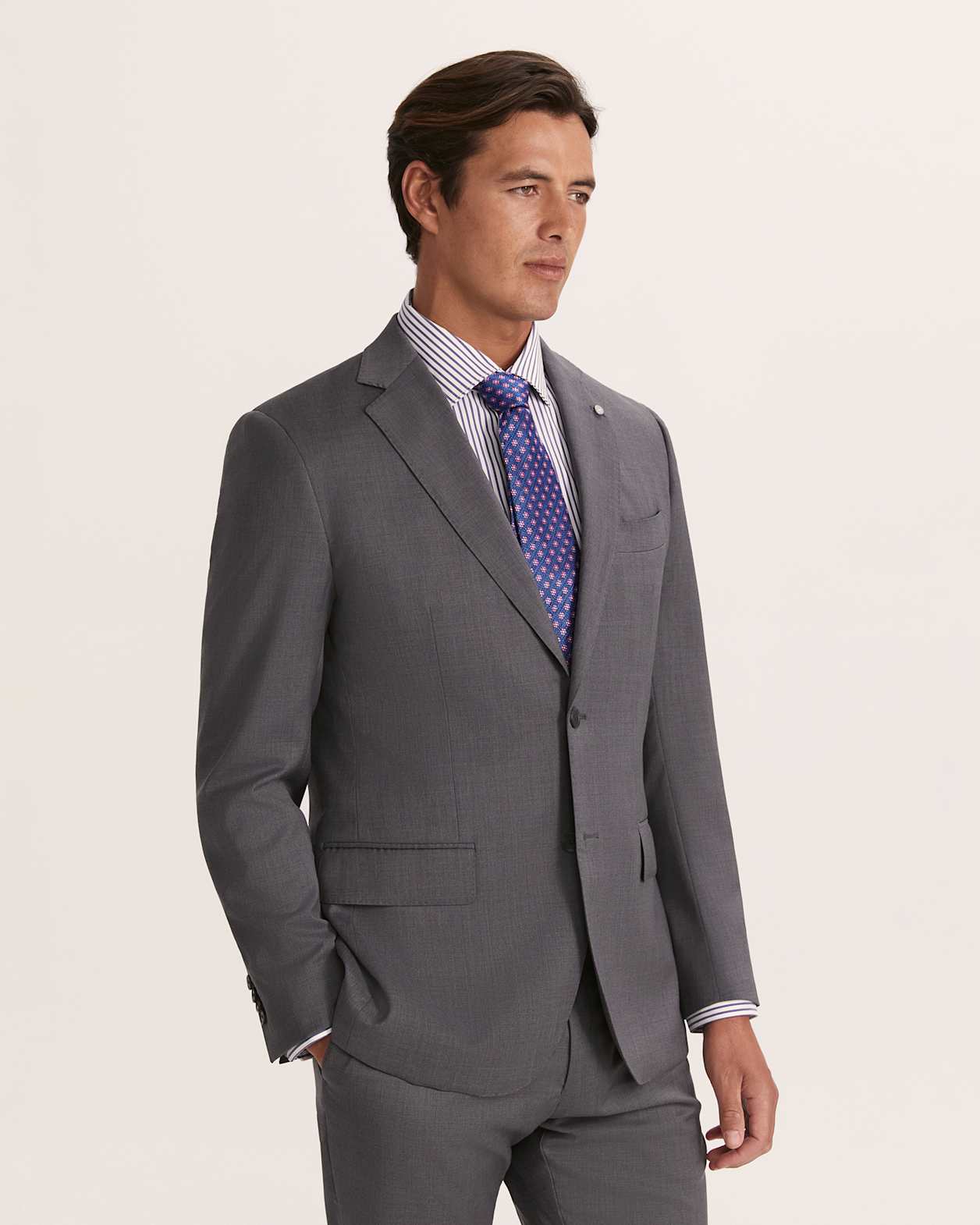 Sorkin Wool Suit Jacket in Grey - SABA