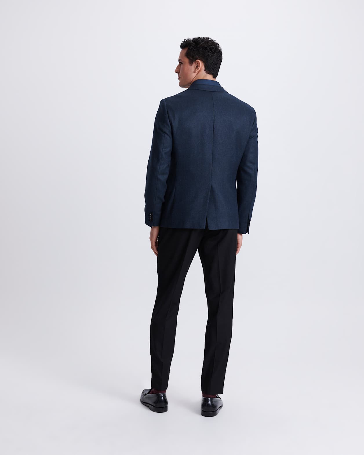 George Item Wool Jacket in Dark Navy - SABA