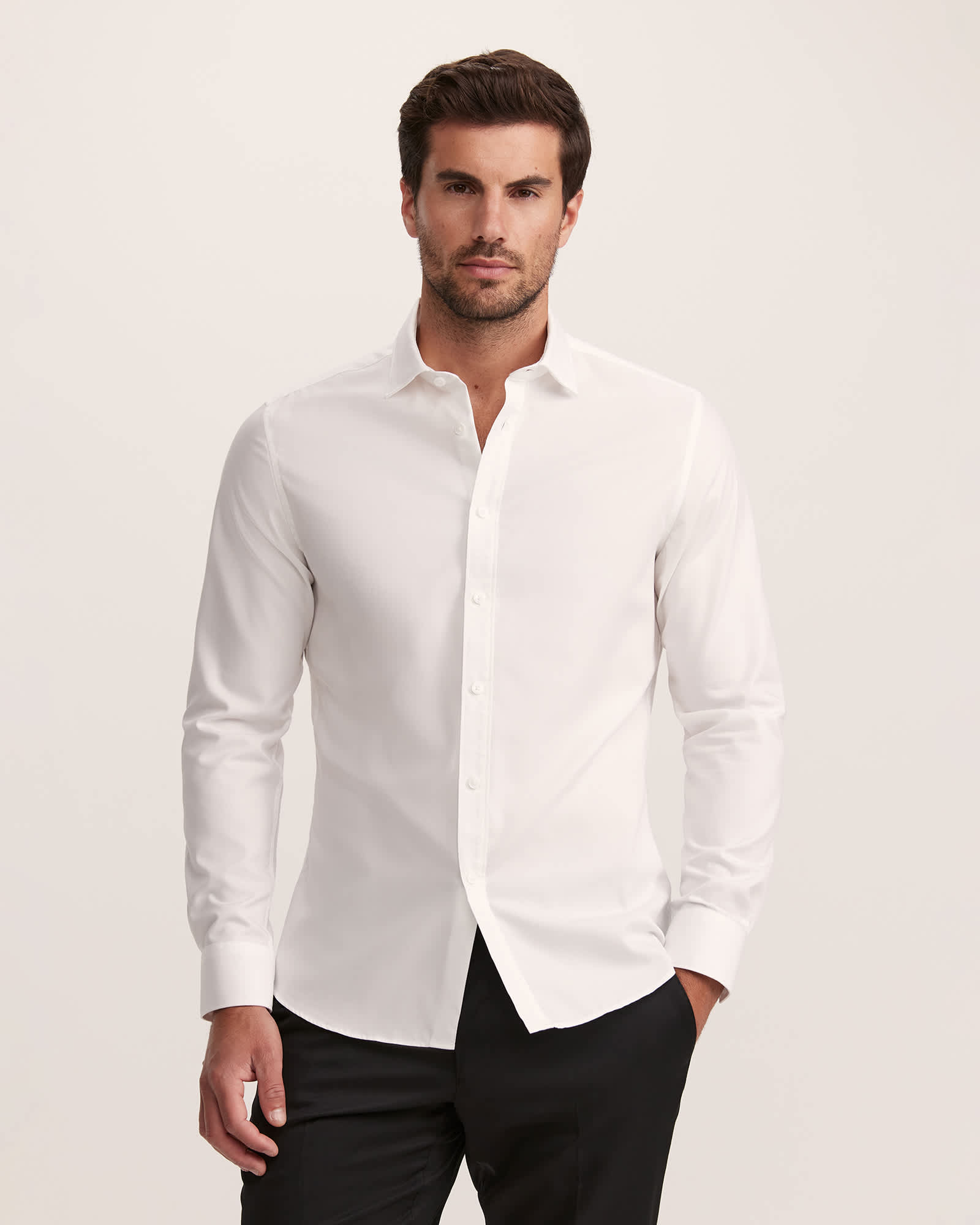 Harry Egyptian Cotton Shirt in White - SABA